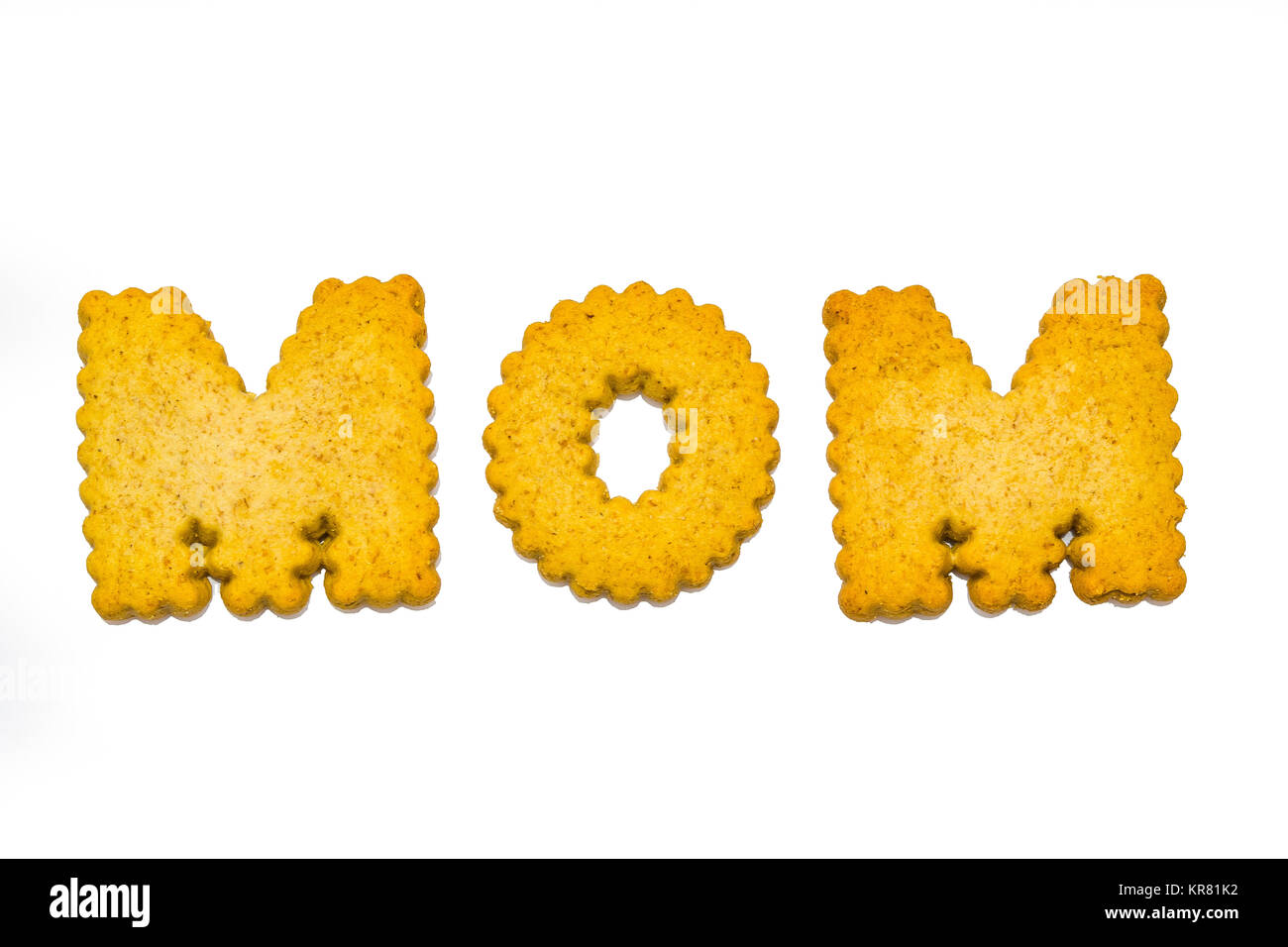 Designer, alphabet cookies arranged to spell words Stock Photo - Alamy