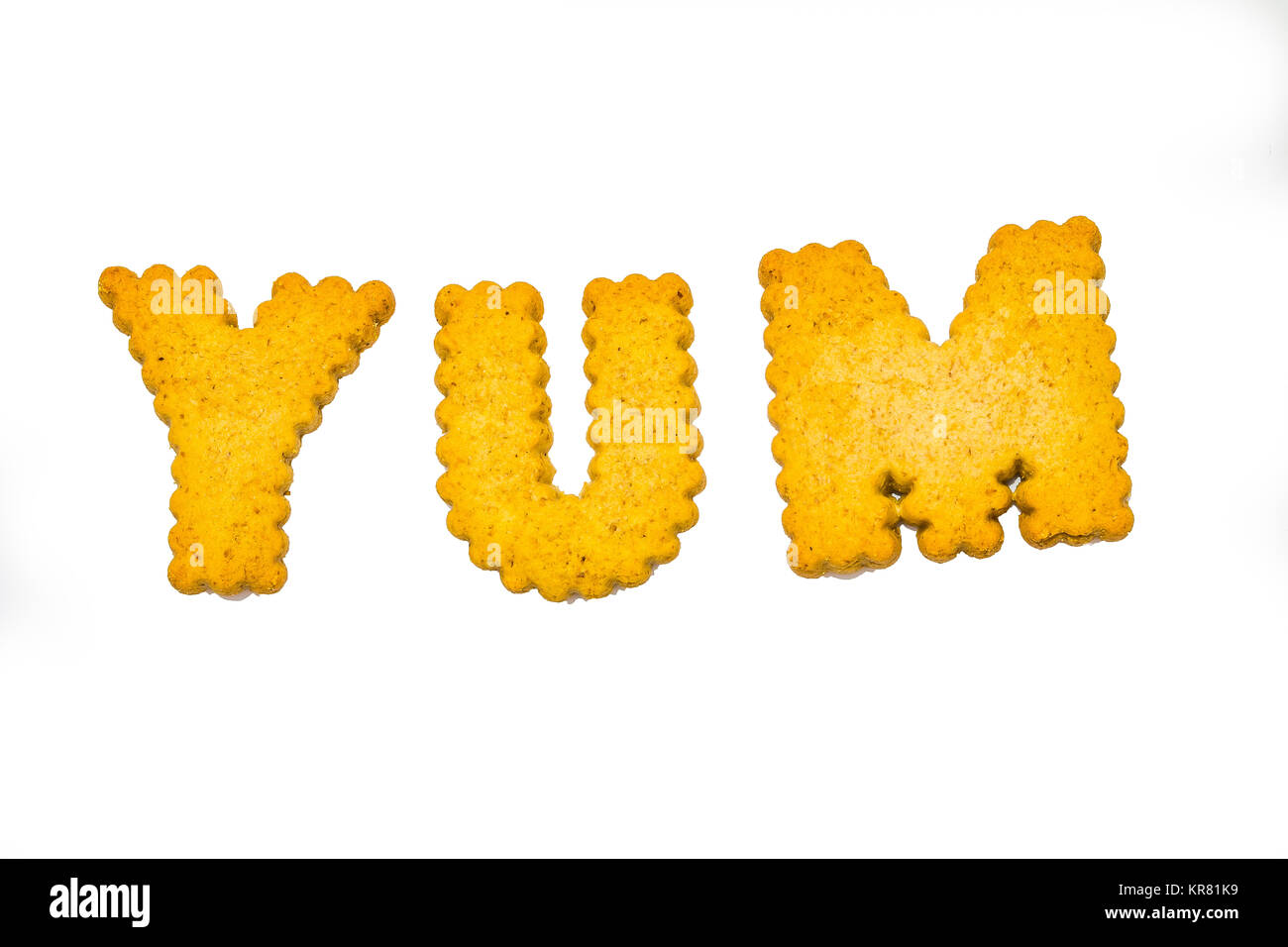 Designer, alphabet cookies arranged to spell words Stock Photo - Alamy