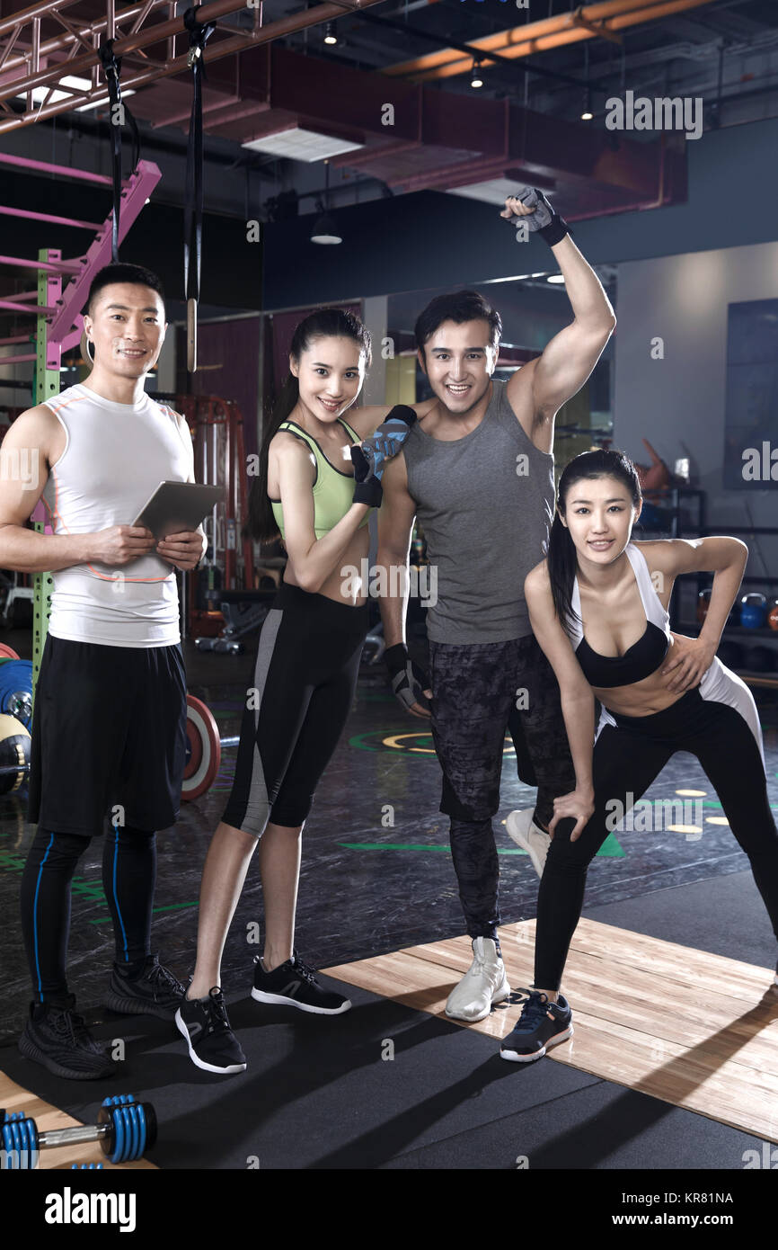 Young people at the gym Stock Photo - Alamy