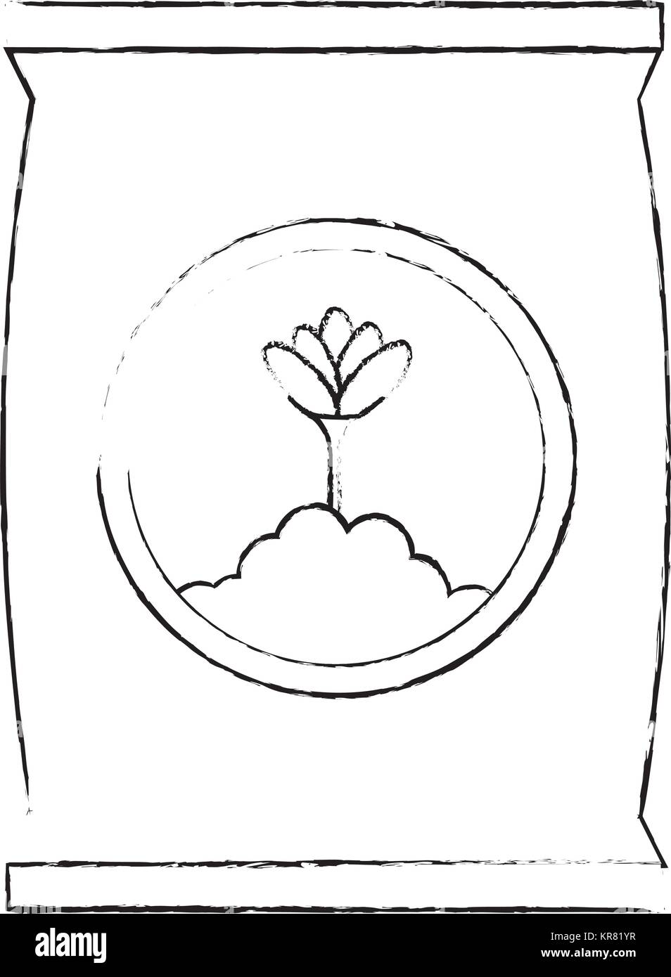 Bag land plant isolated Stock Vector Images - Alamy