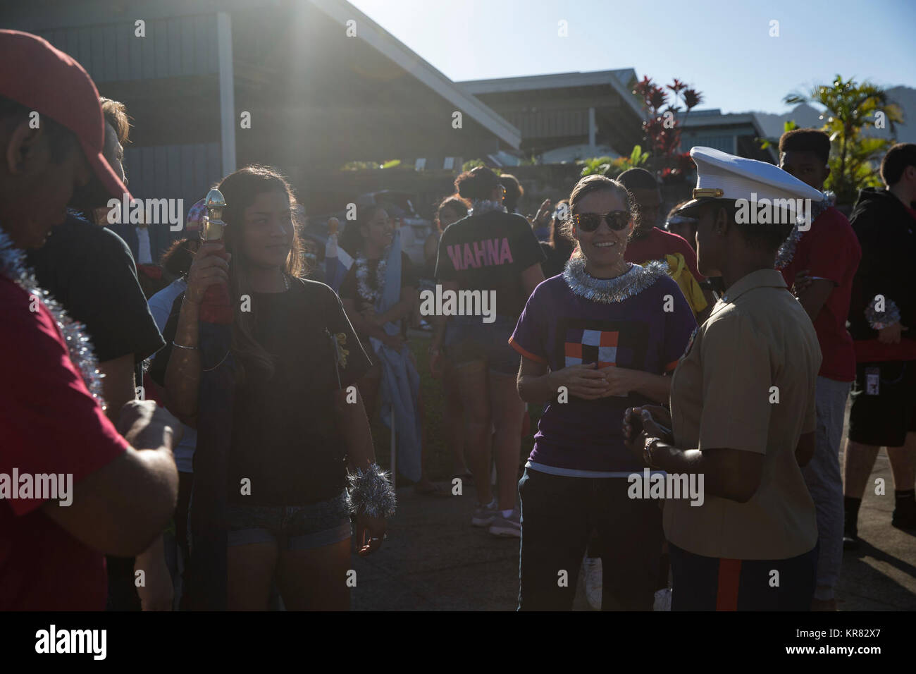 U.S. Marine Corps Lt. Col. Marshalee Clarke, commanding officer ...