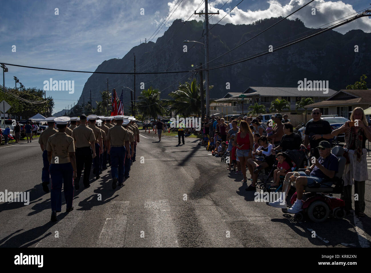 U.S. Marine Corps Lt. Col. Marshalee Clarke, commanding officer ...