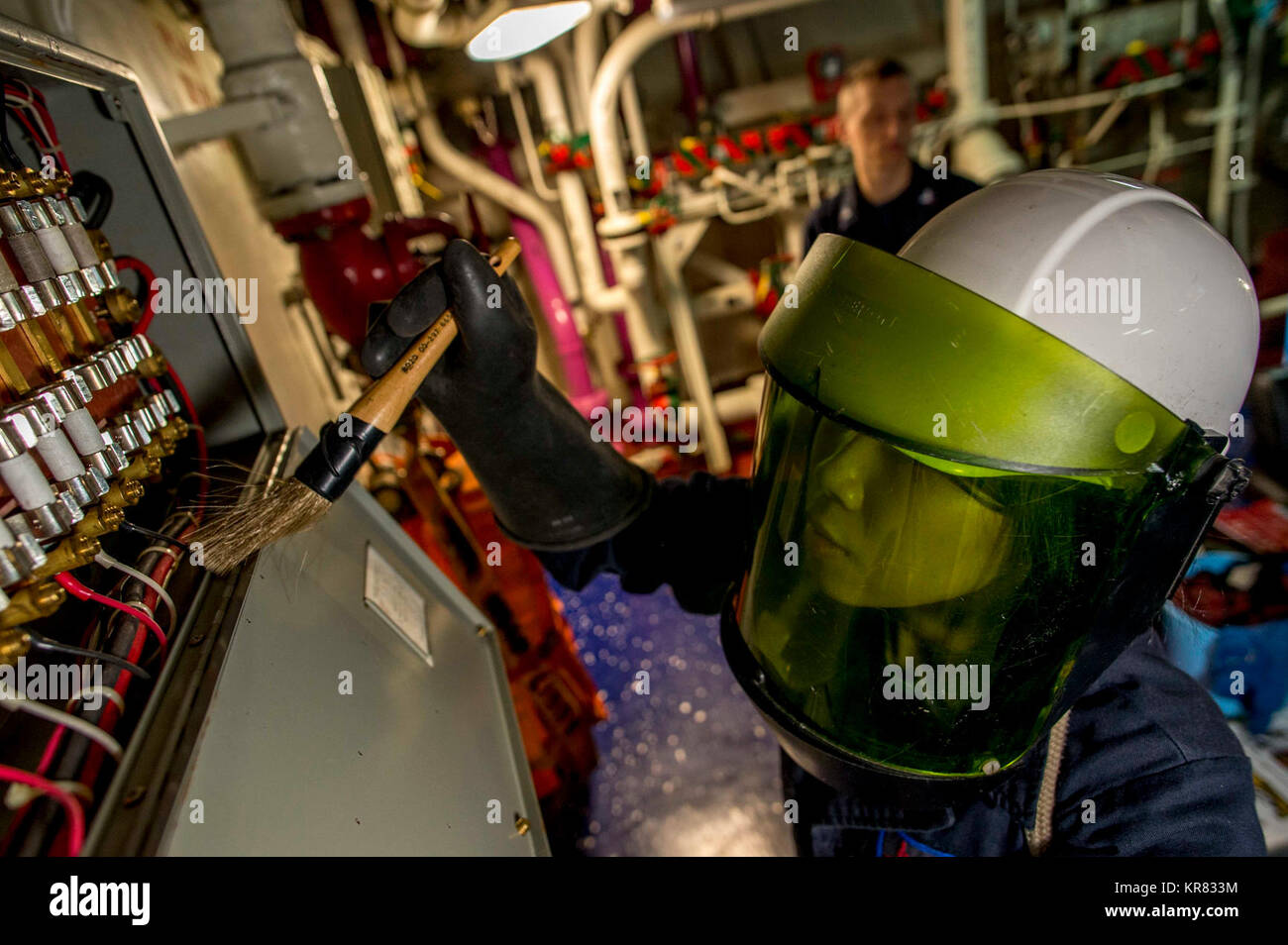 ATLANTIC OCEAN (Dec. 11, 2017) Electrician's Mate Fireman Yanhui Chen ...
