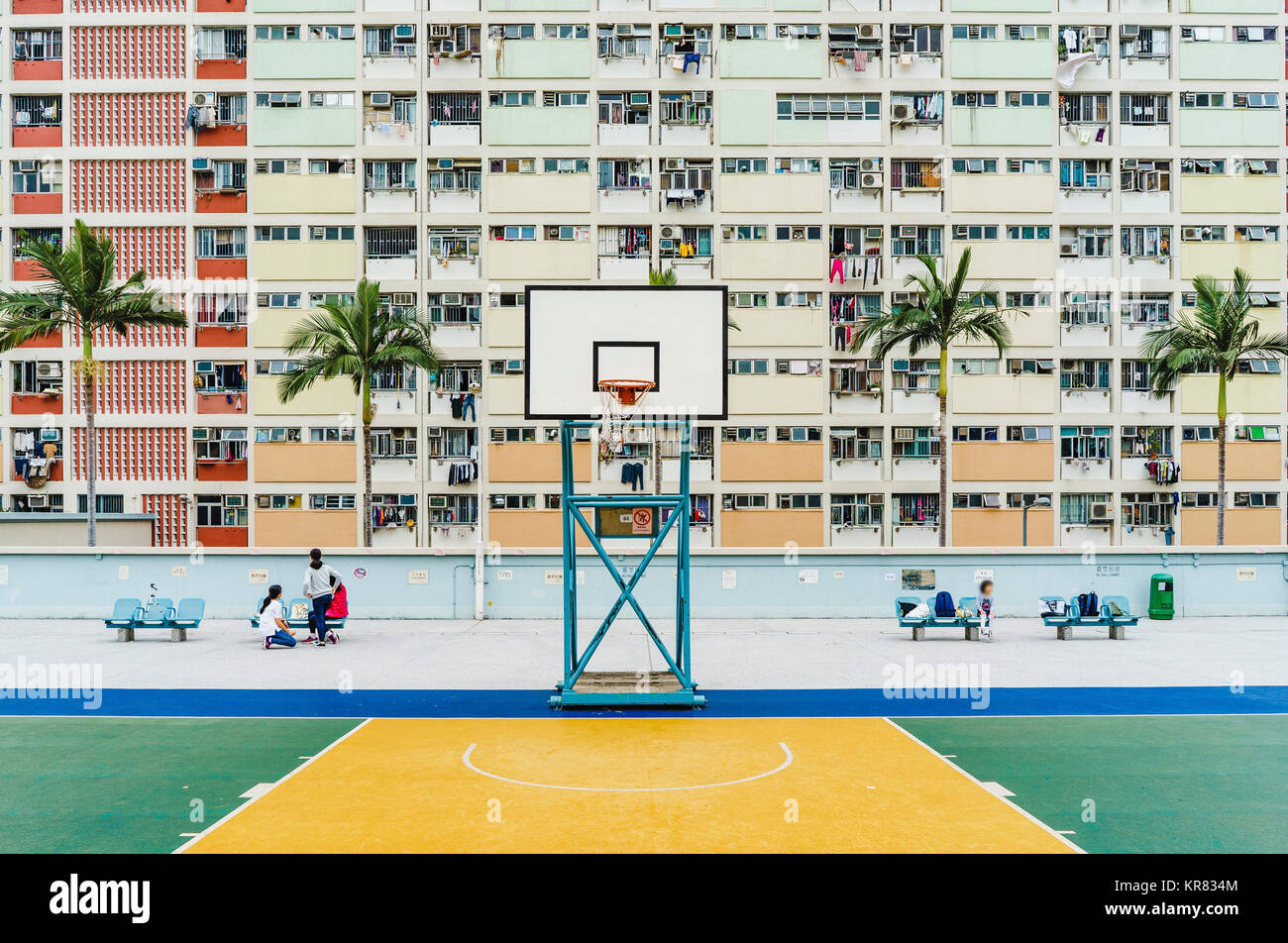 Hongkong community building Stock Photo - Alamy
