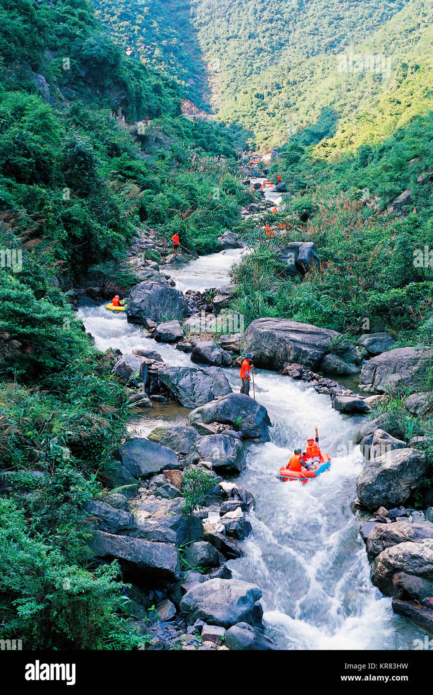 Xuanzhen scenic spot rafting of Qingyuan,Guangdong province,China Stock ...