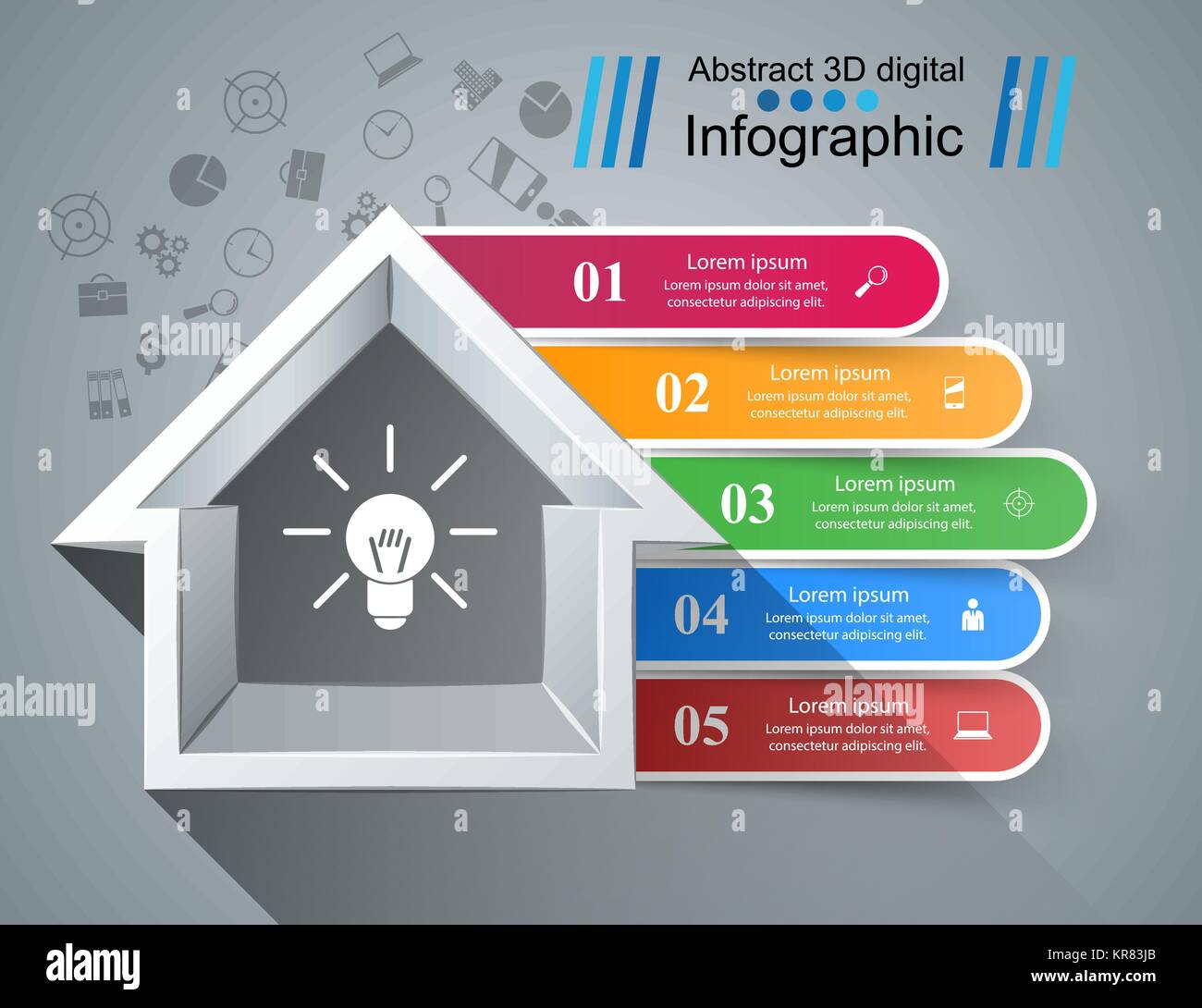House abstract 3d icon. Business infographic Stock Vector Image & Art ...