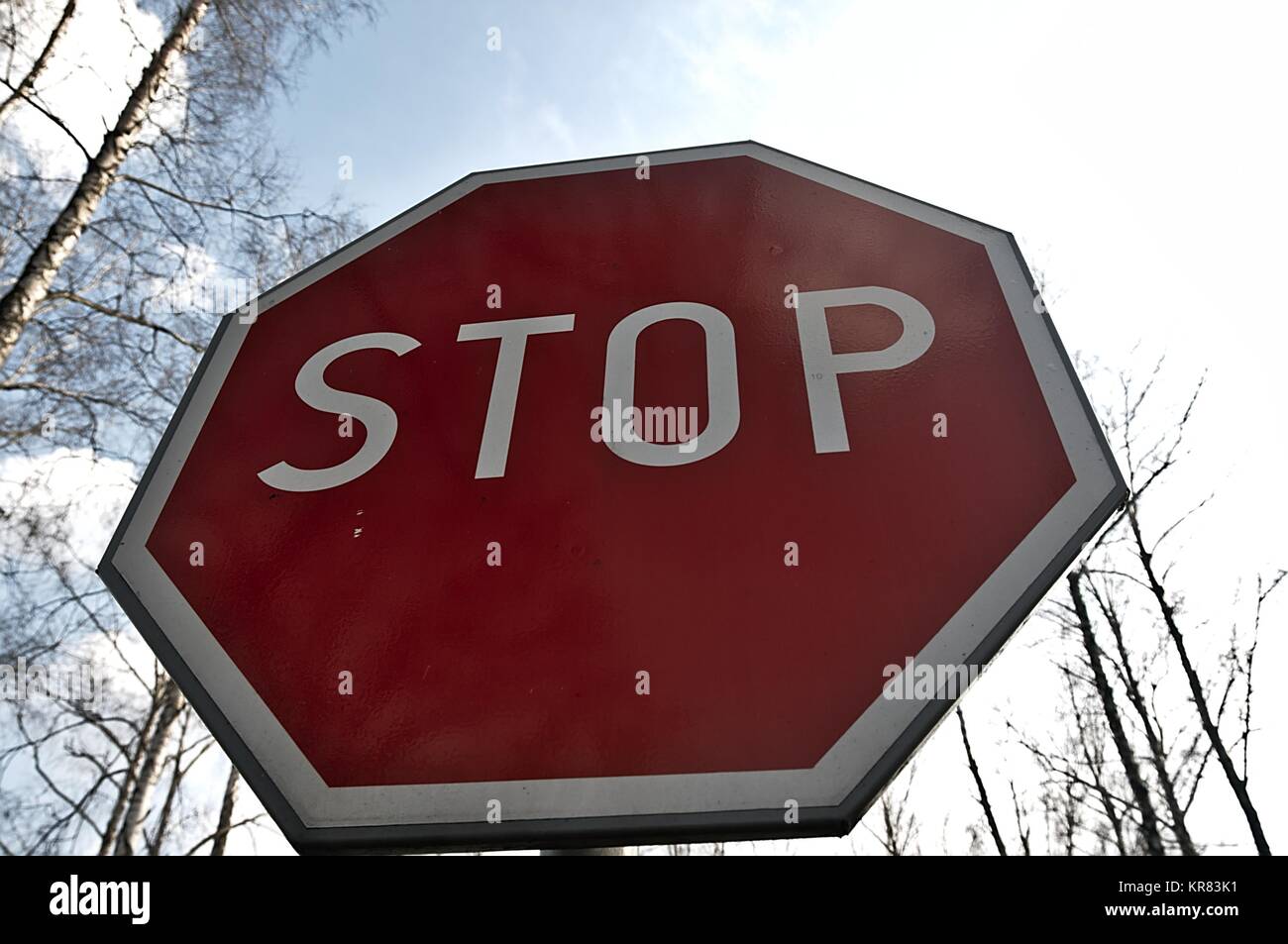 Stop sign against the sky Stock Photo - Alamy
