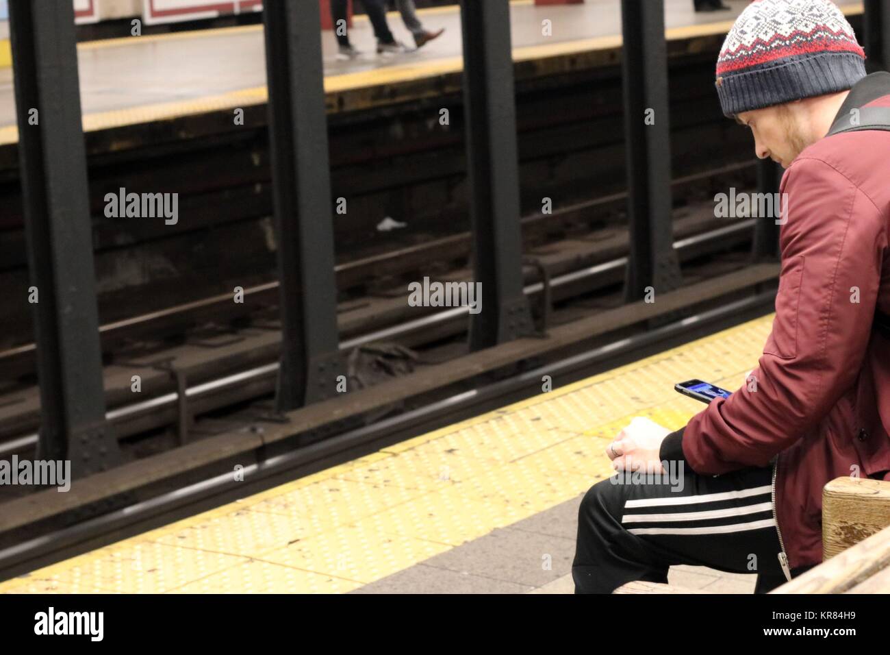 People using technology in their daily lives, New York USA Stock Photo ...