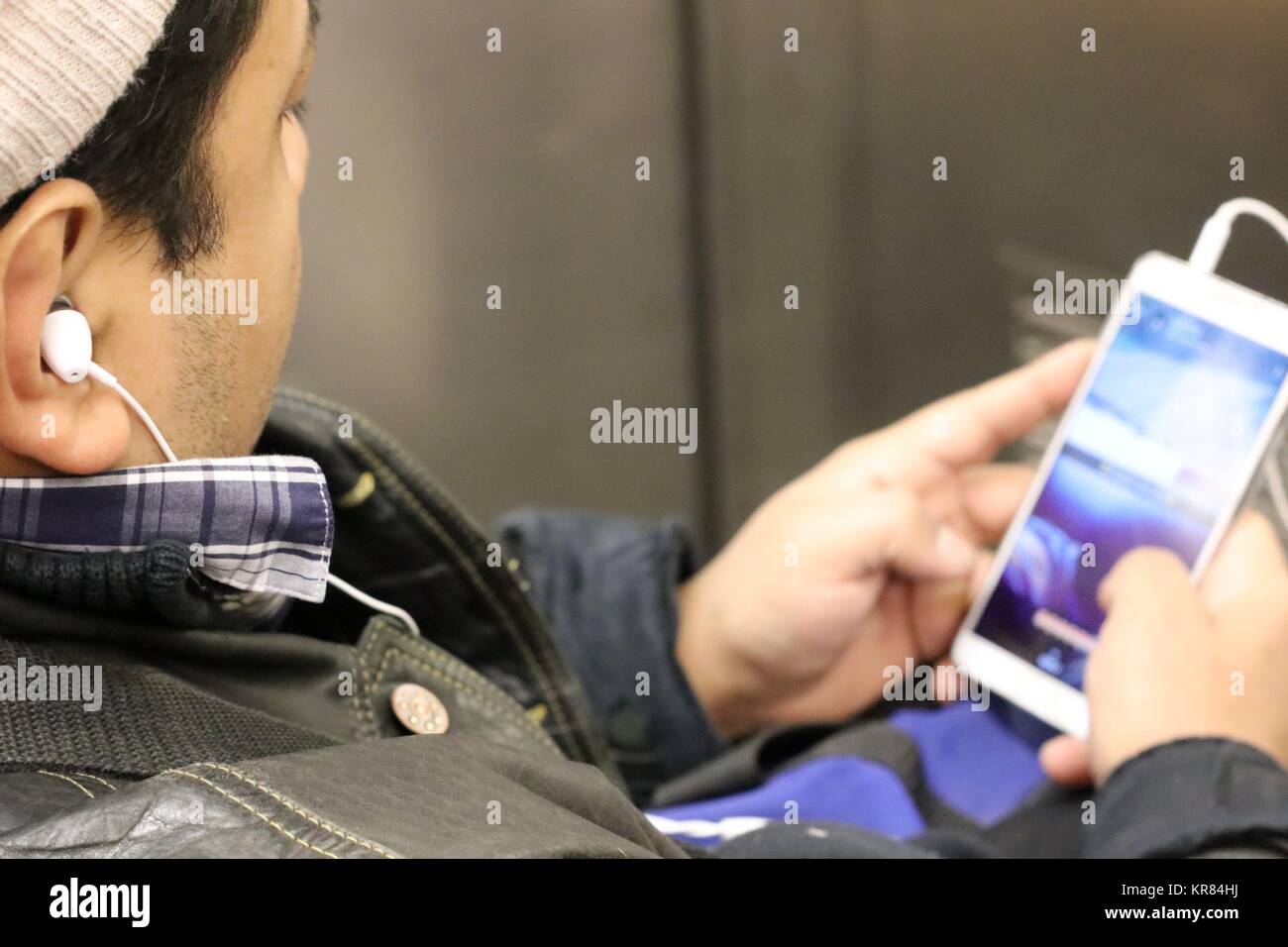 People using technology in their daily lives, New York USA Stock Photo ...