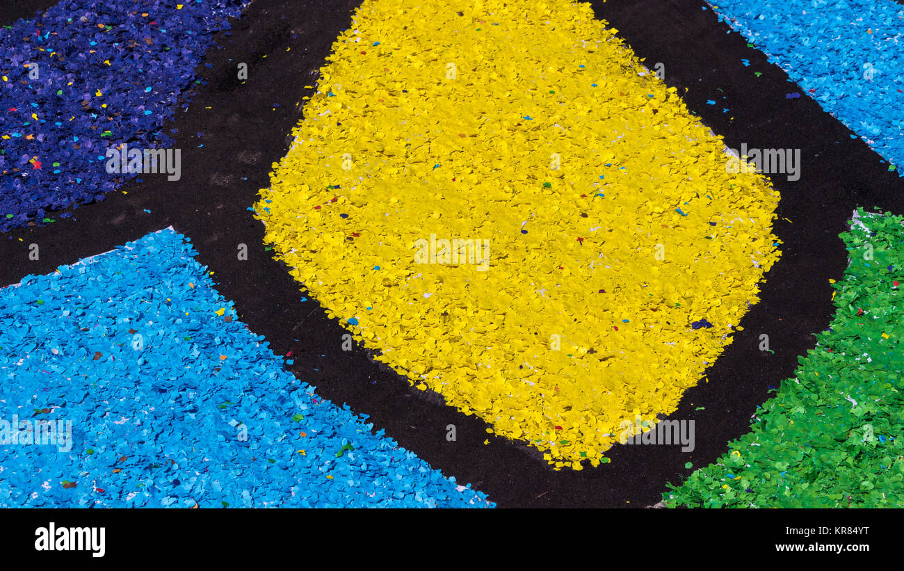 colored confetti on ground Stock Photo - Alamy