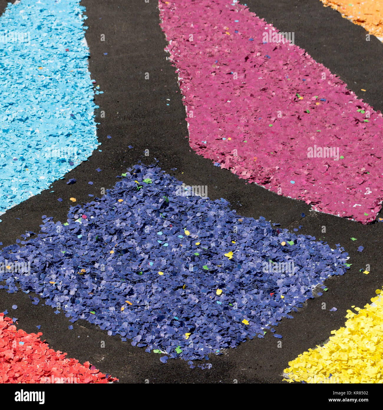 colored confetti on ground Stock Photo - Alamy