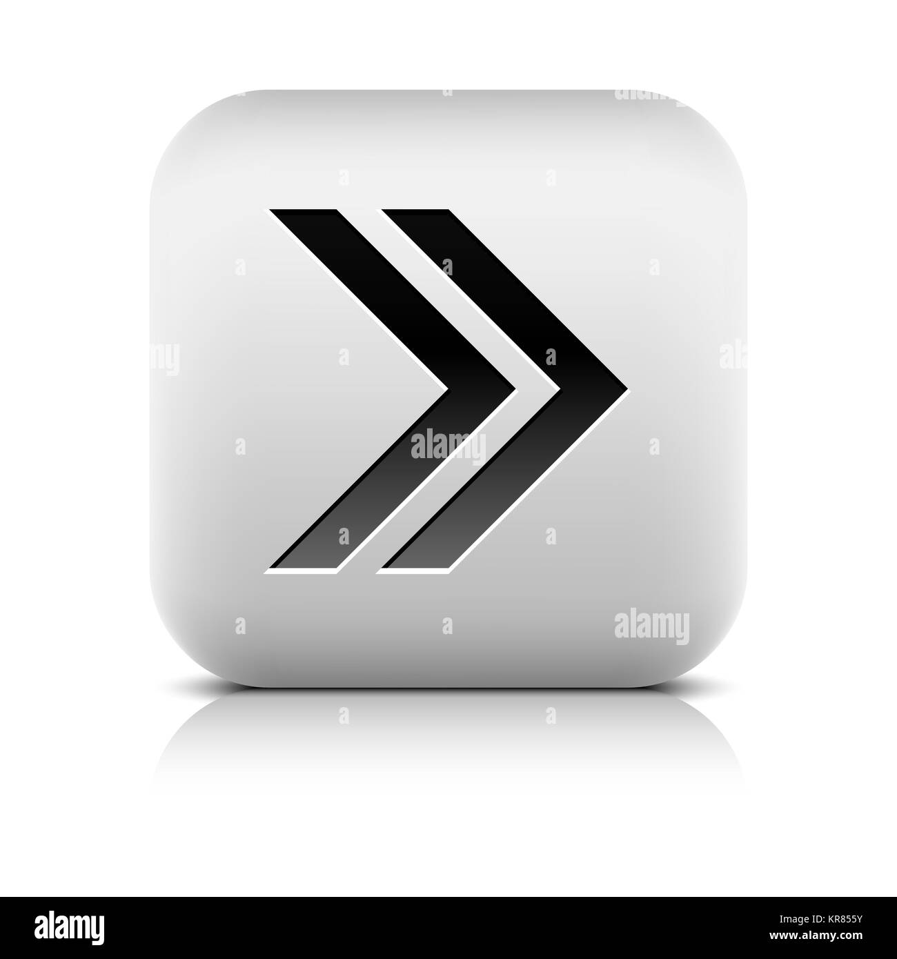 Left arrow icon internet button Black and White Stock Photos & Images ...