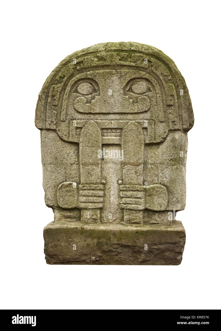 Stone statues of the idols of Mexican Mayans,the ancient Indians Stock ...