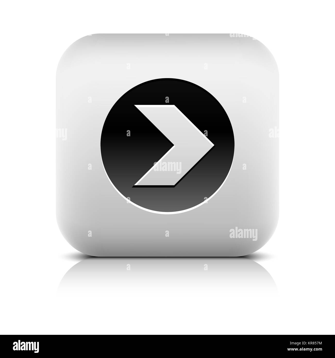 Forward white black glyph Cut Out Stock Images & Pictures - Alamy