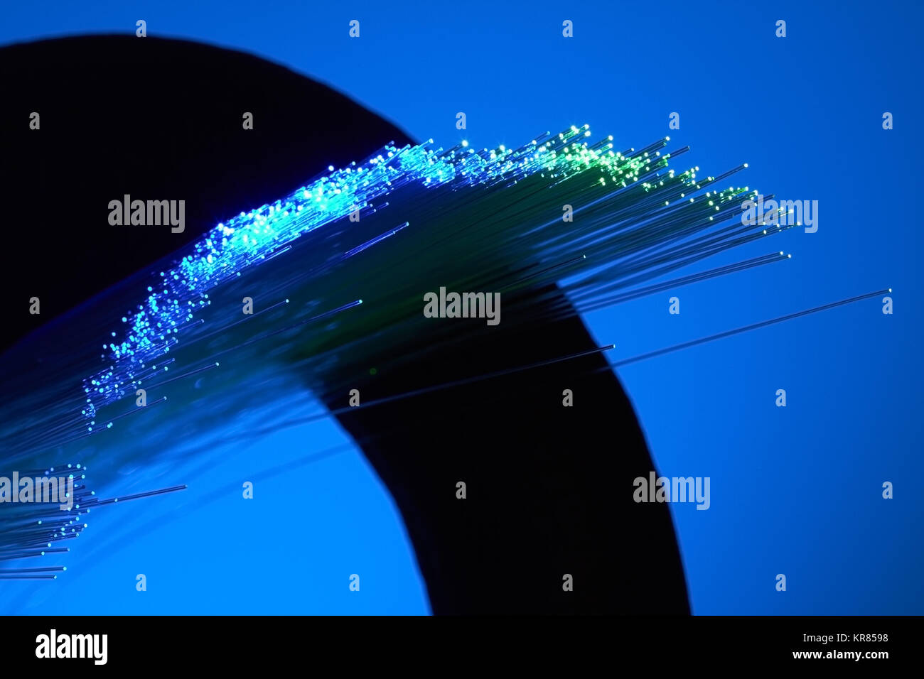 Optical fibres emitting light optical hi-res stock photography and ...