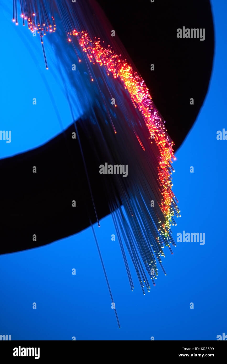 Optical fibres emitting light optical hi-res stock photography and ...