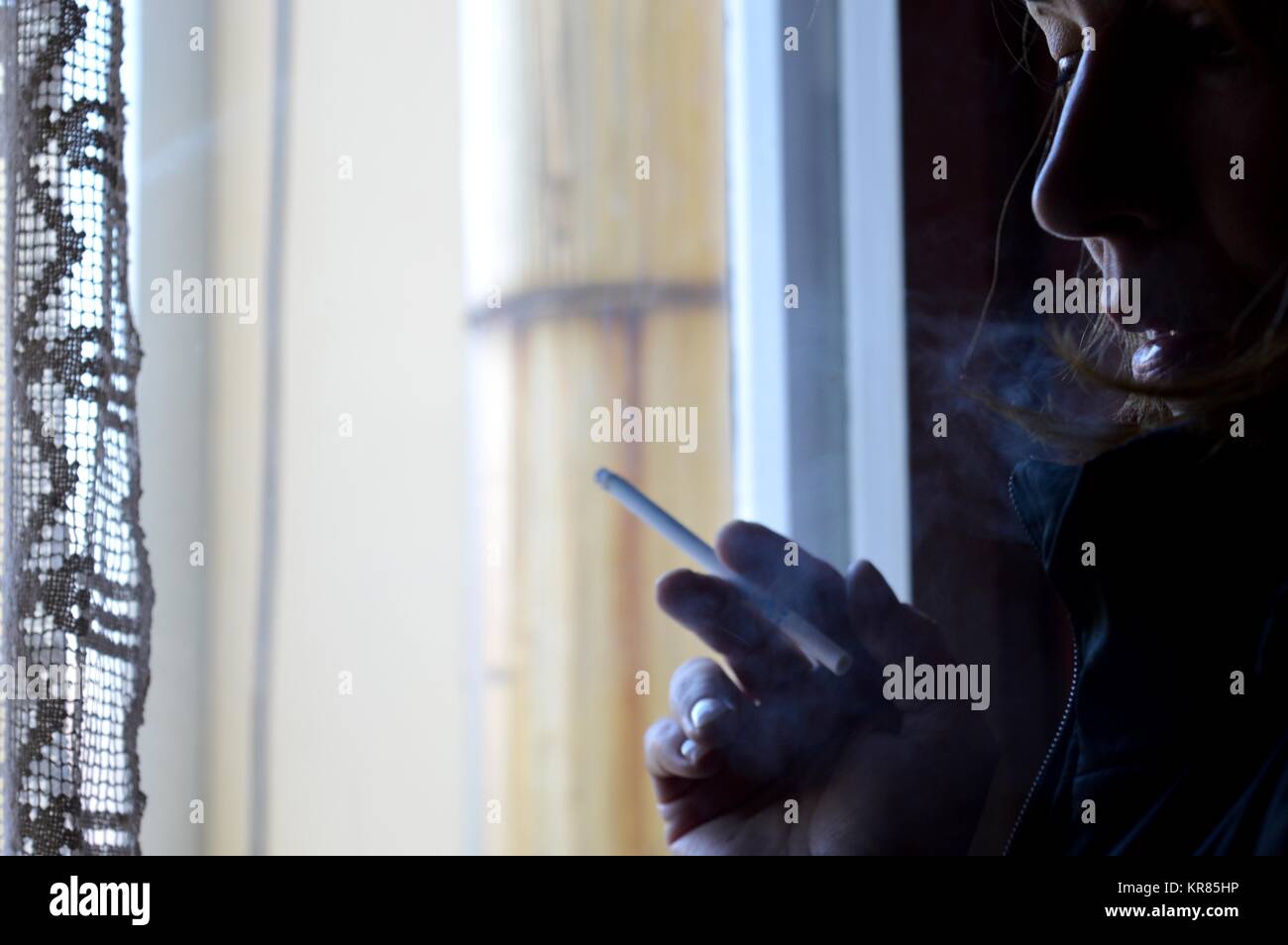 smoking in a closed room Stock Photo - Alamy