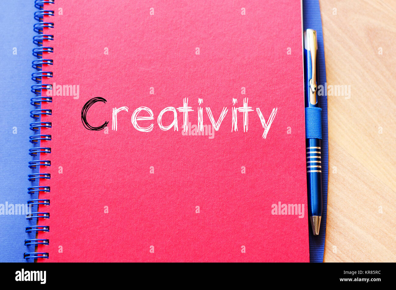 Creativity text concept on notebook Stock Photo - Alamy