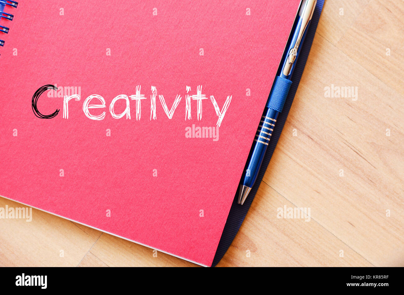 Creativity text concept on notebook Stock Photo - Alamy
