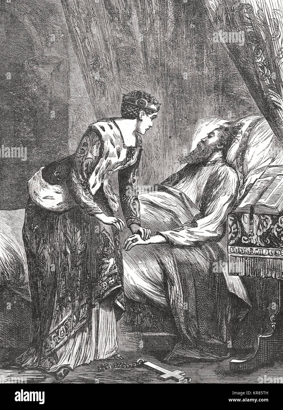 Alice Perrers (royal mistress) at the deathbed of Edward III, 21 June ...