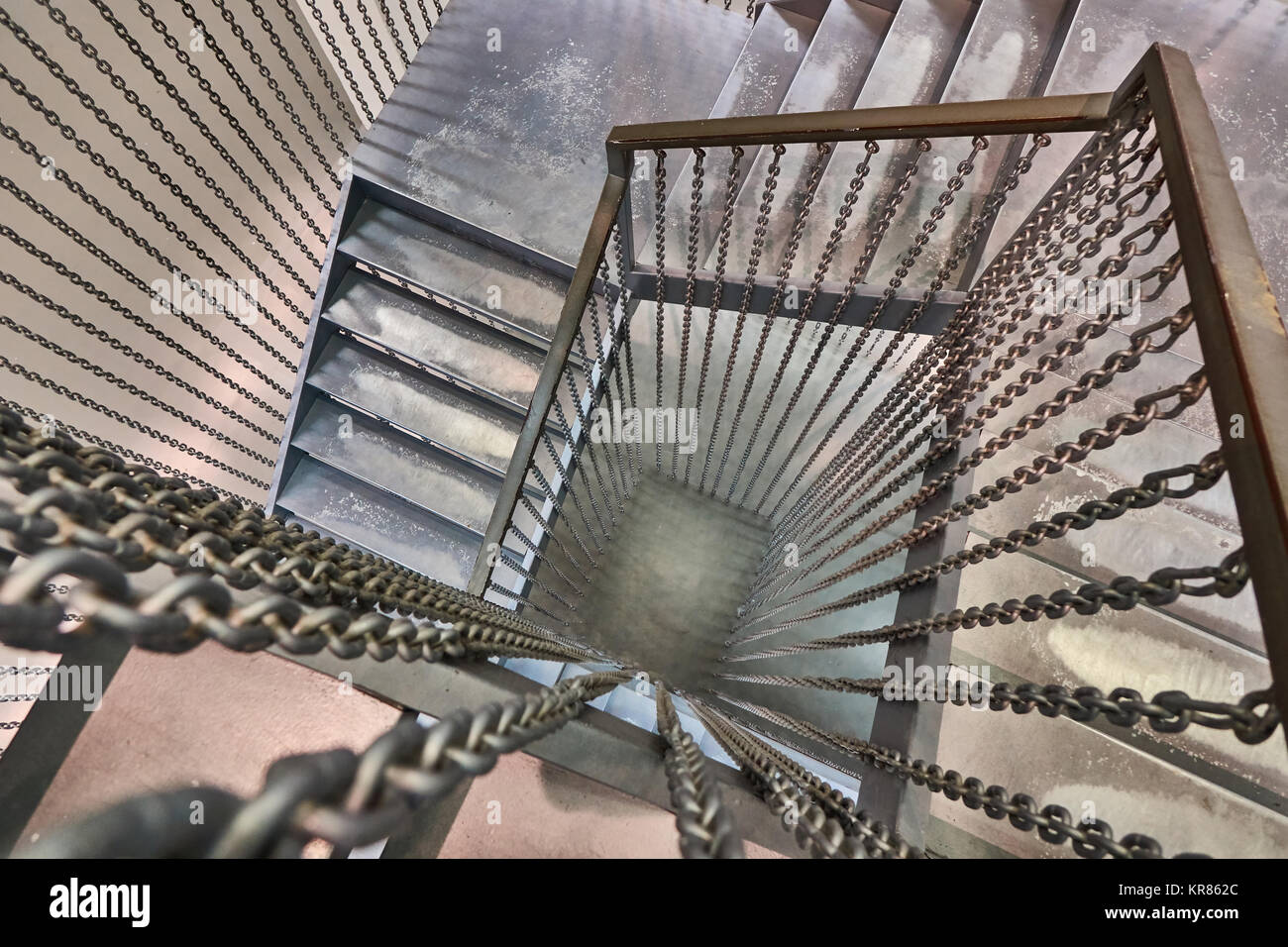 spiral metal staircase Stock Photo - Alamy
