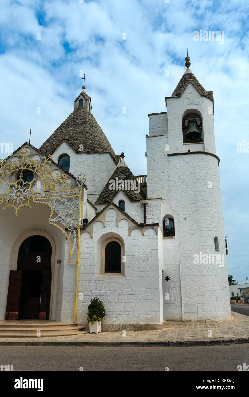 Church in Alberobello beautiful old historic town, Apulia region ...