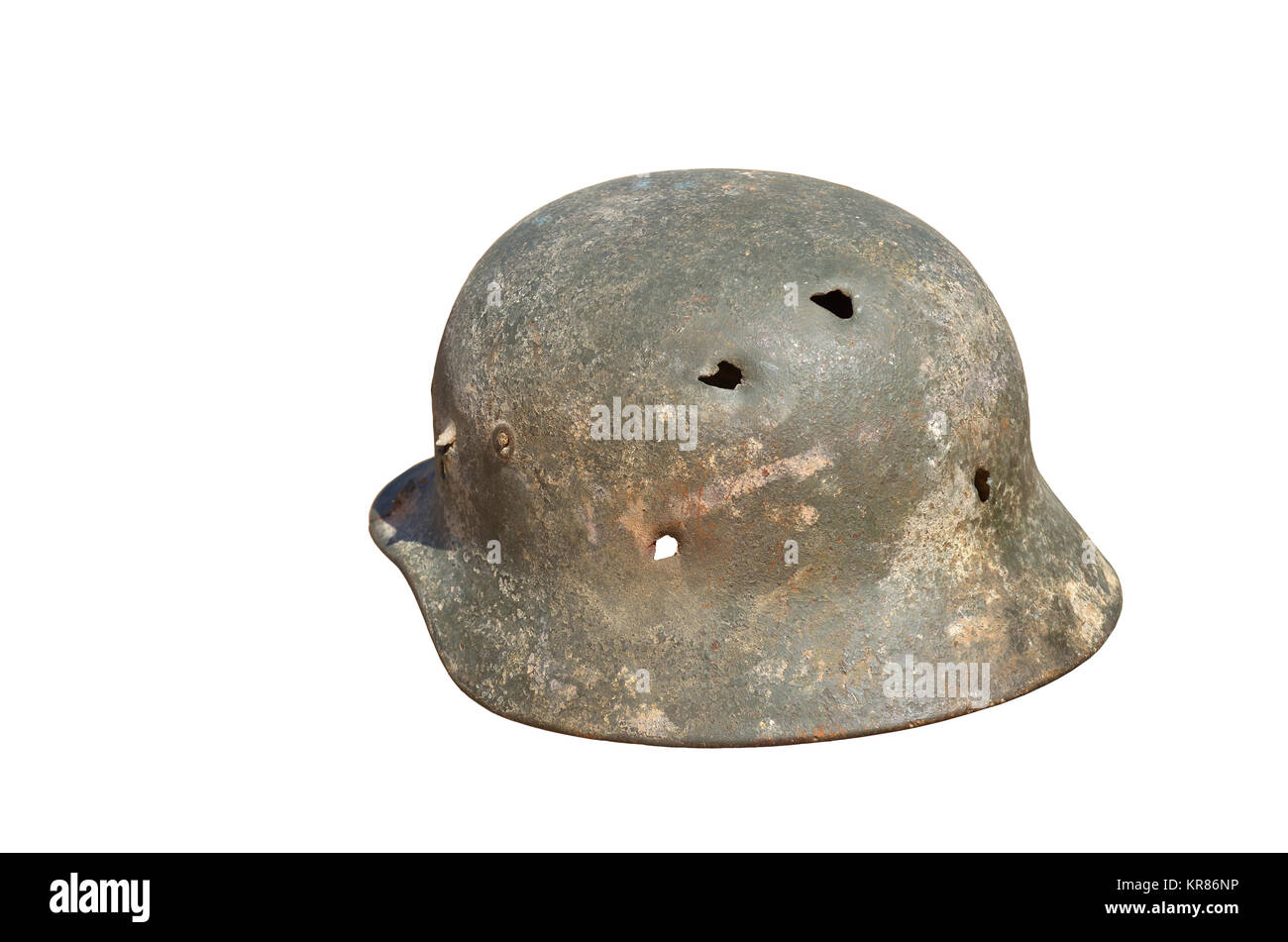 The old German helmet that would protect your head from bullets Stock ...