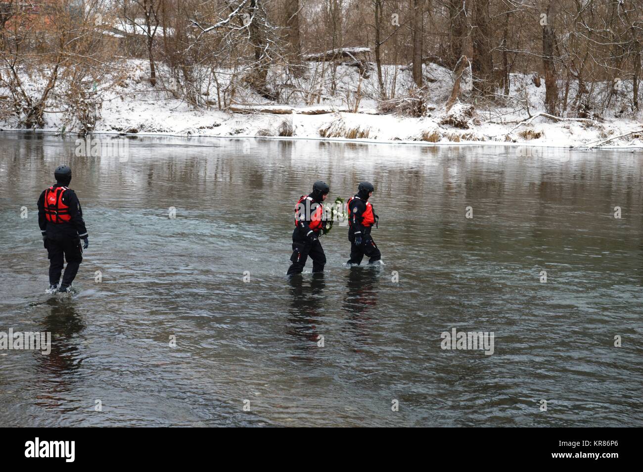 swimming towards the honorable cross Stock Photo - Alamy