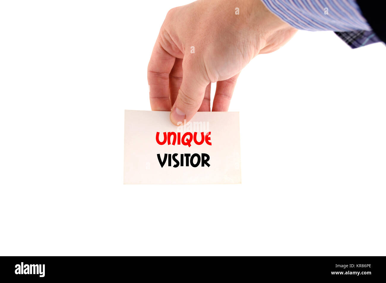 Unique visitor text concept Stock Photo - Alamy