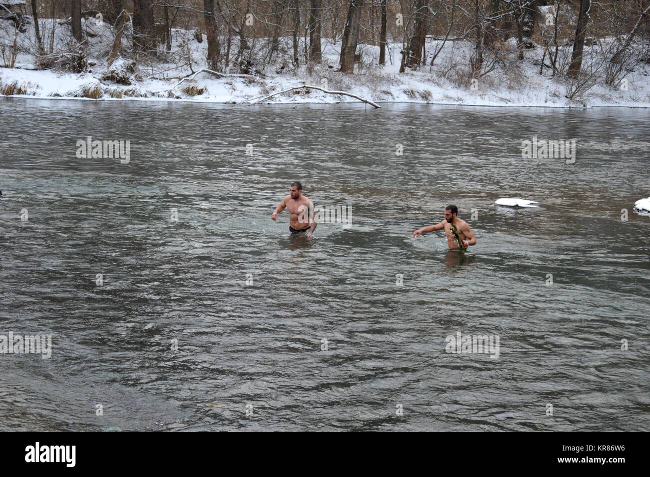 swimming towards the honorable cross Stock Photo - Alamy
