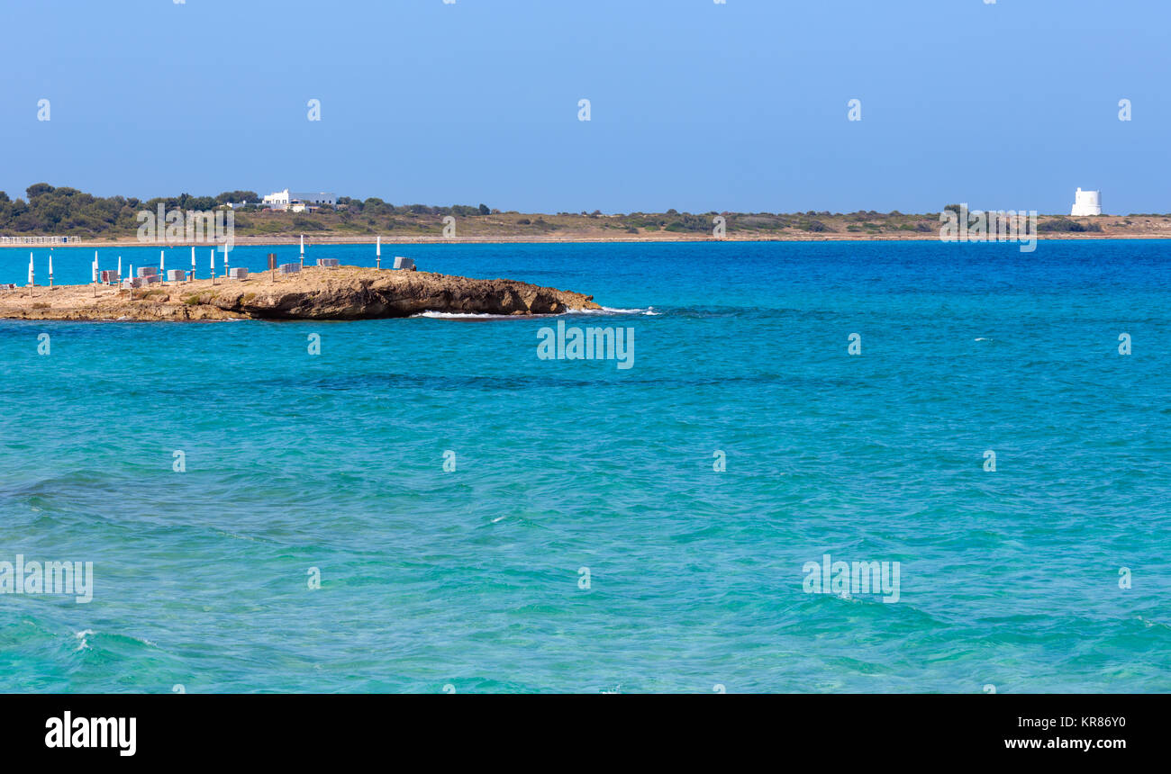 Picturesque Ionian sea beach Punta della Suina near Gallipoli's town in ...