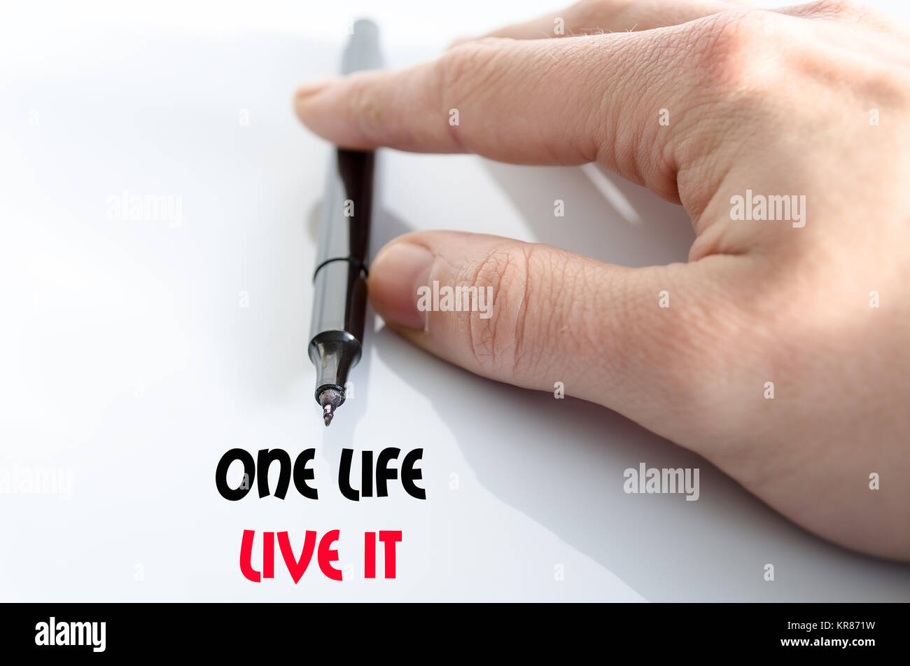 One life live it text concept Stock Photo - Alamy