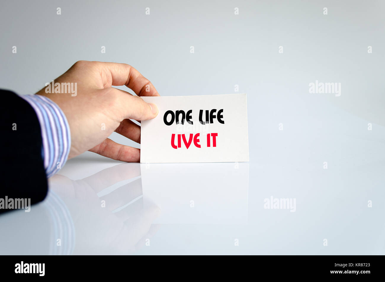 One life live it text concept Stock Photo - Alamy