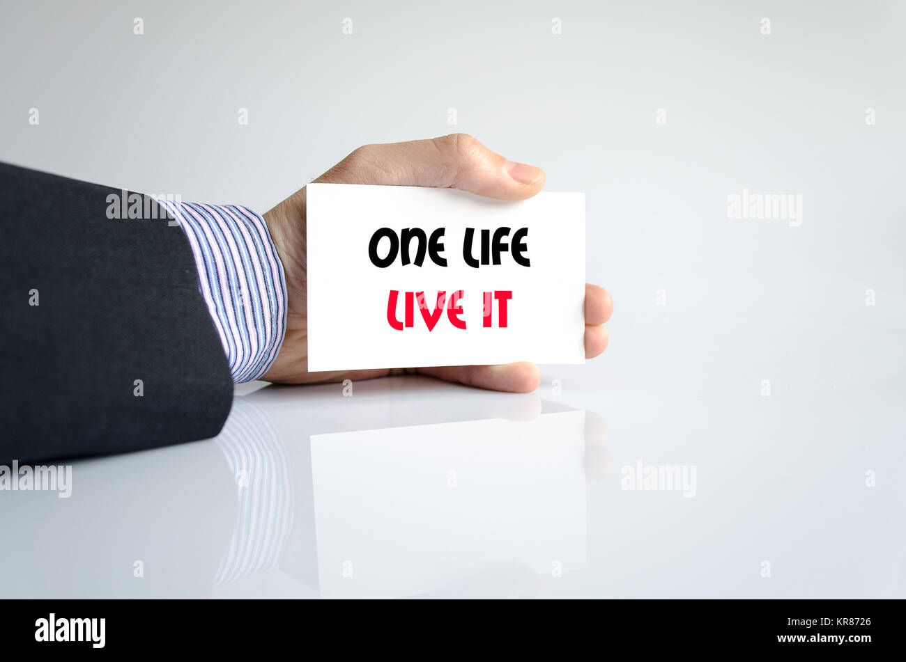 One life live it text concept Stock Photo - Alamy