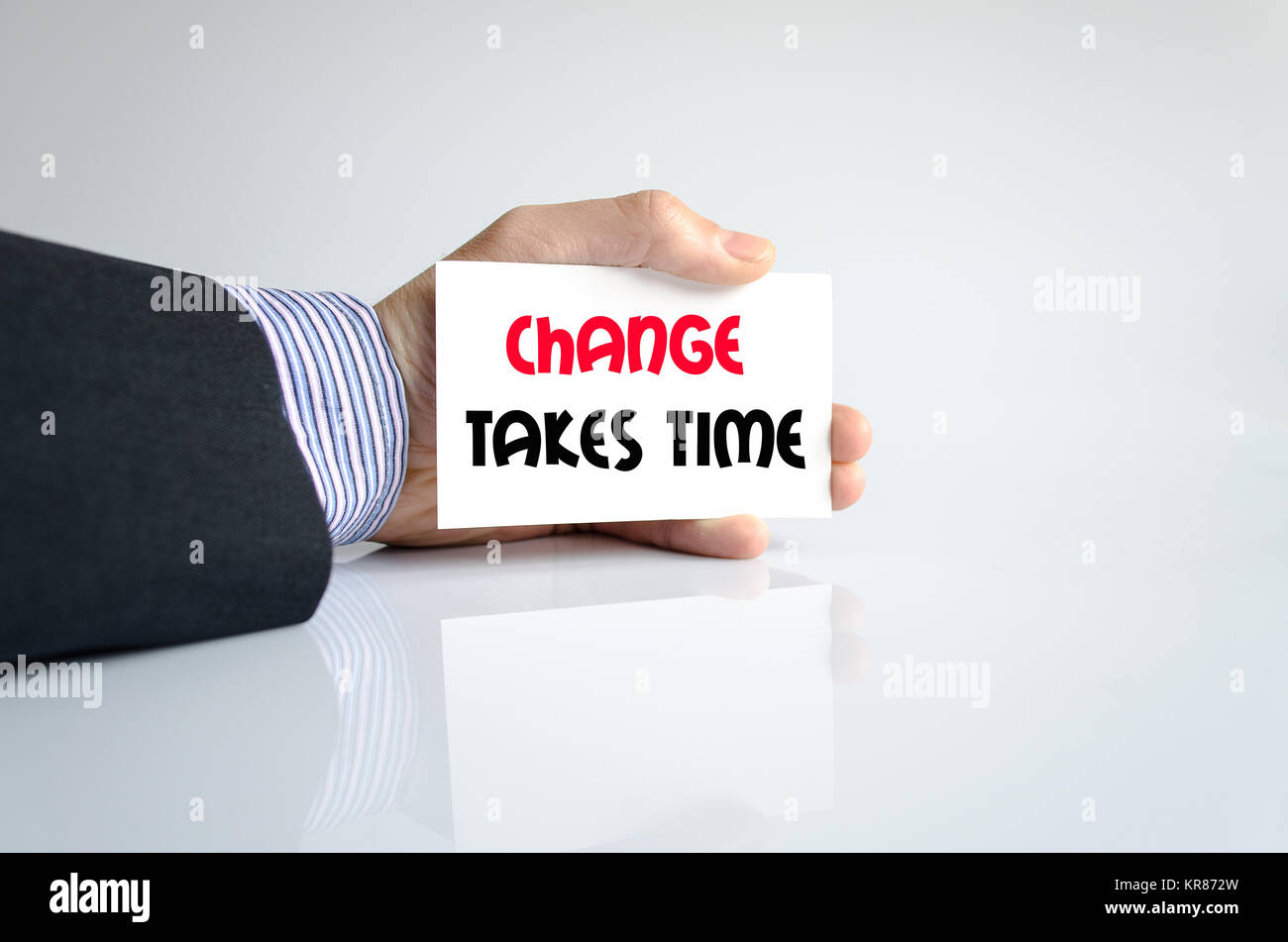 Change takes time text concept Stock Photo - Alamy