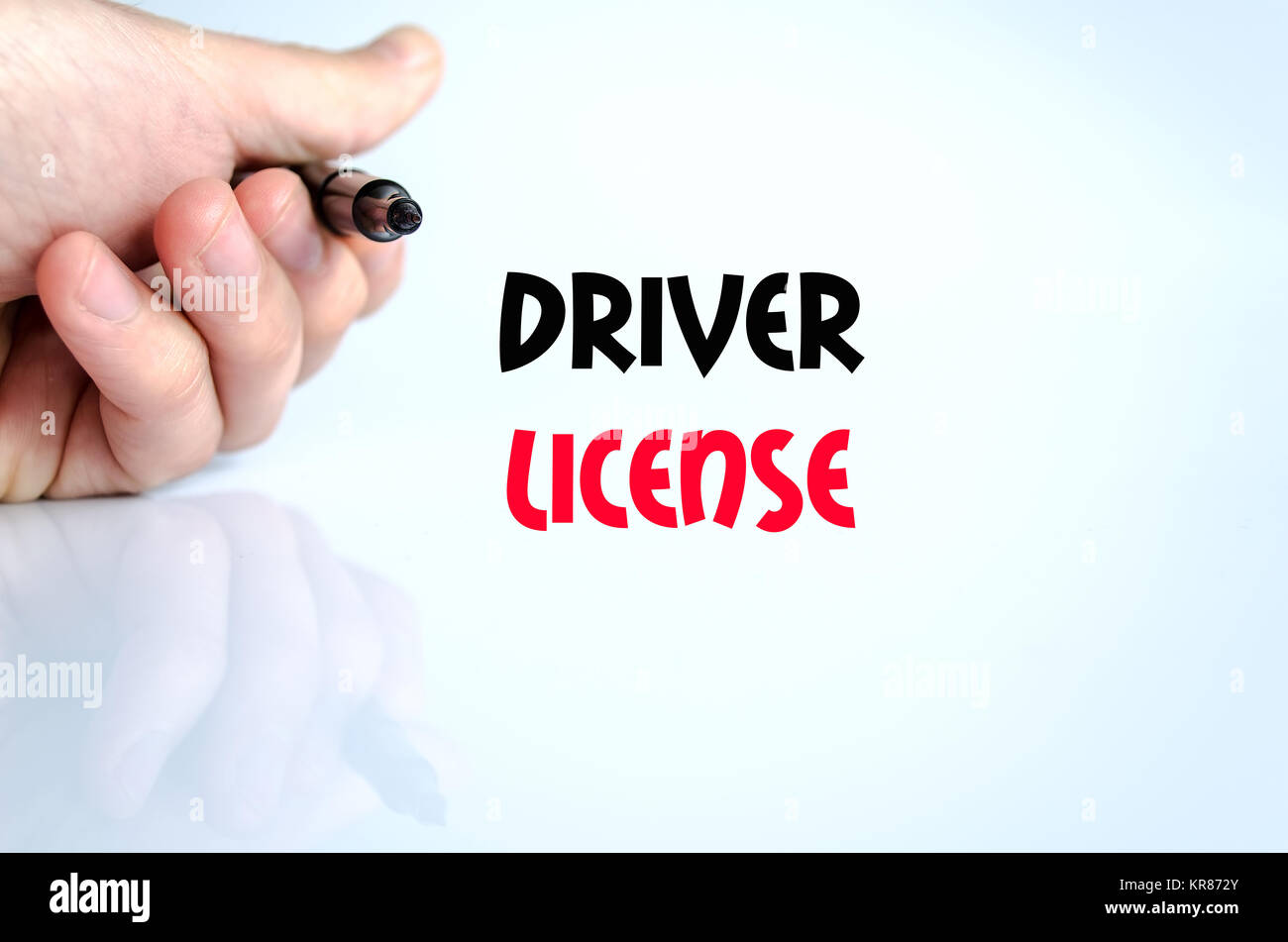 Driver license text concept Stock Photo - Alamy
