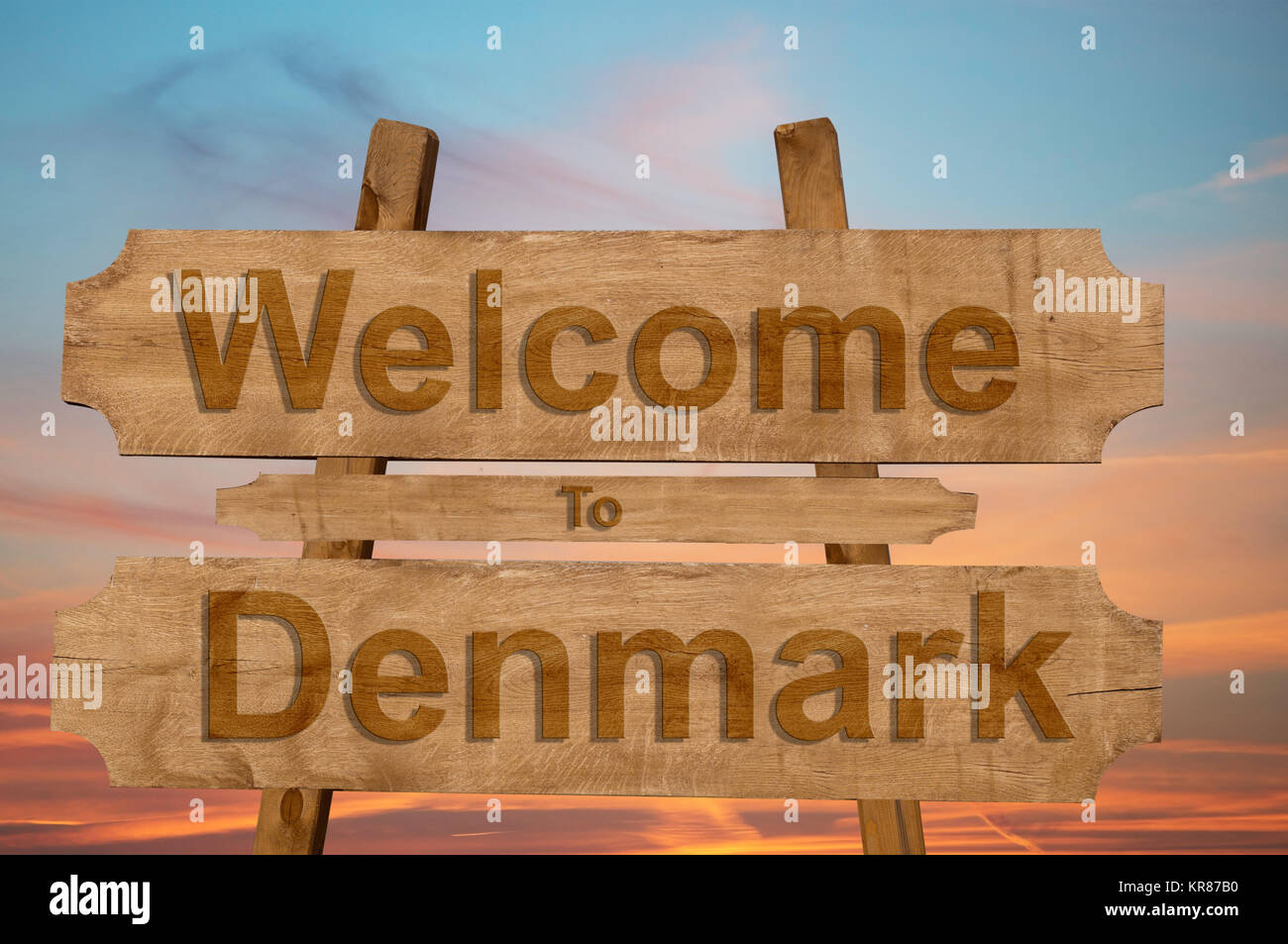Welcome to denmark sign hi-res stock photography and images - Alamy