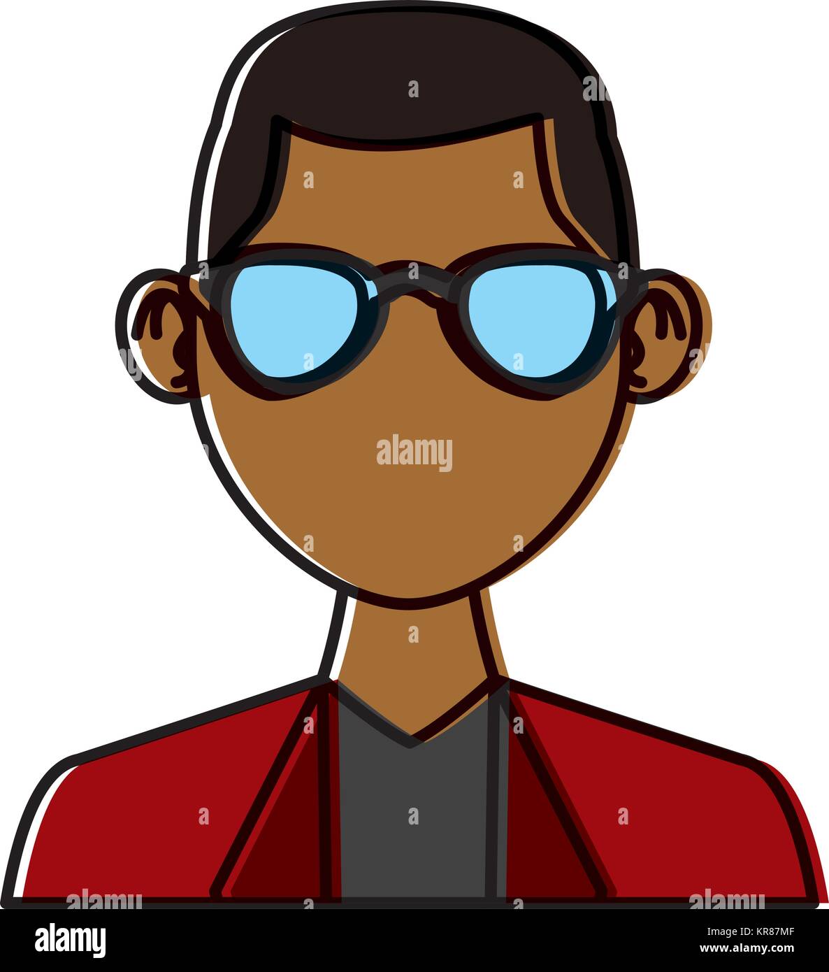 Man with sunglasses face icon vector illustration graphic design Stock ...