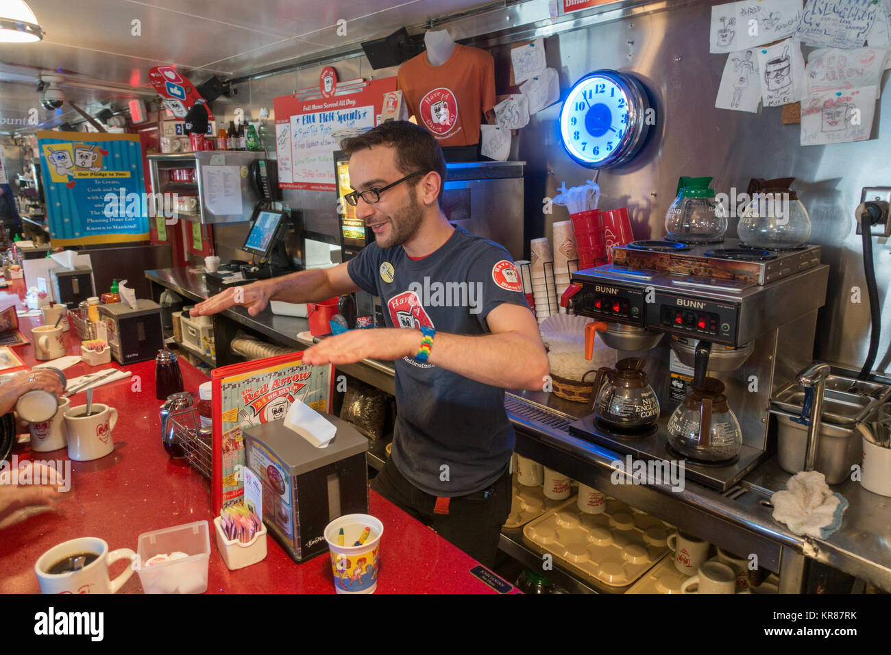 Red Arrow diner Manchester NH Stock Photo - Alamy