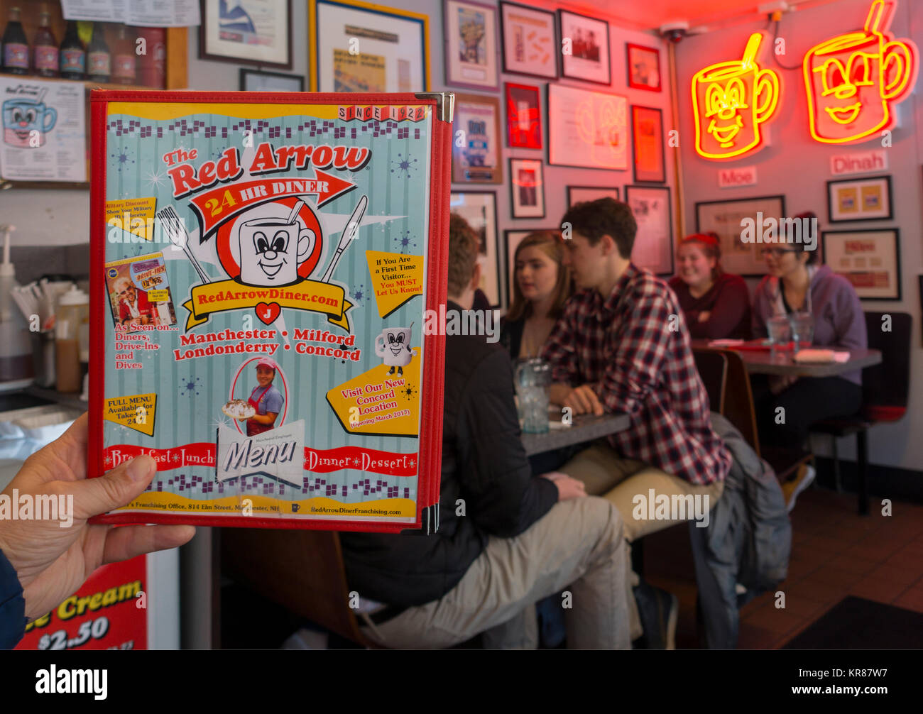 Red Arrow diner Manchester NH Stock Photo - Alamy