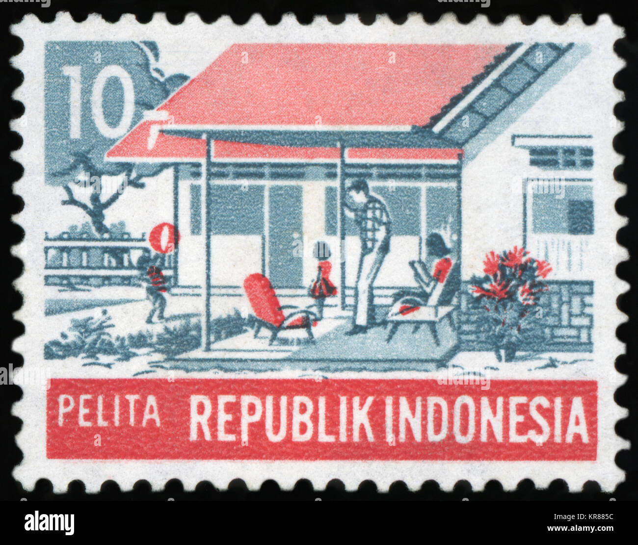Postage stamp - Republik of Indonesia Stock Photo - Alamy