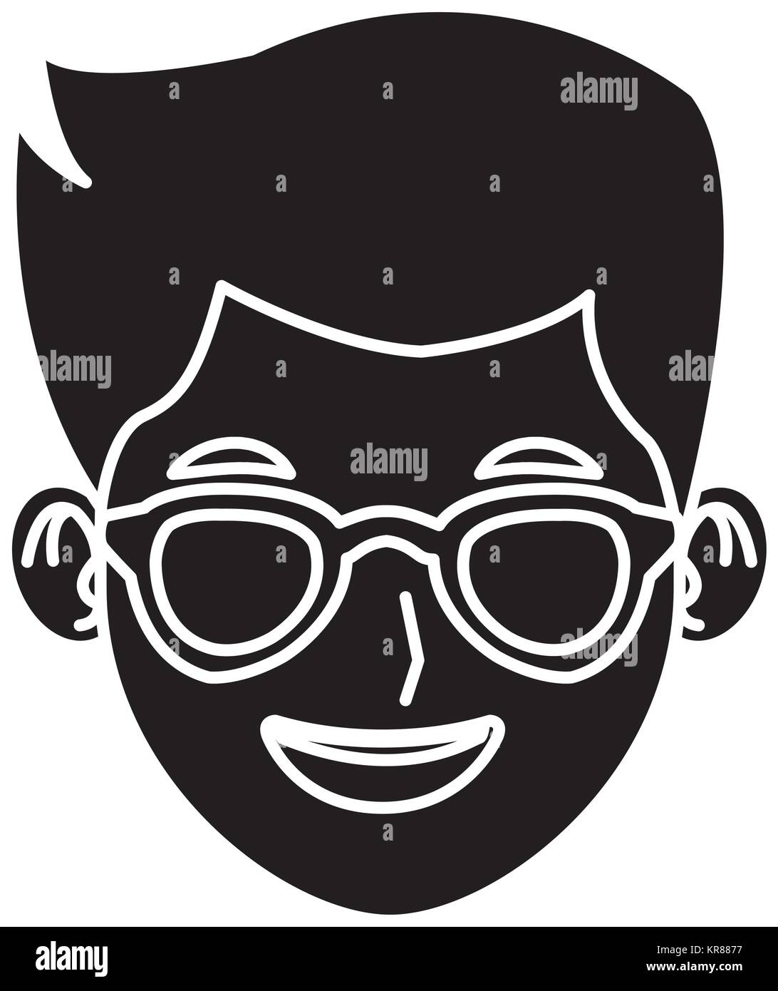 Man with sunglasses face icon vector illustration graphic design Stock ...
