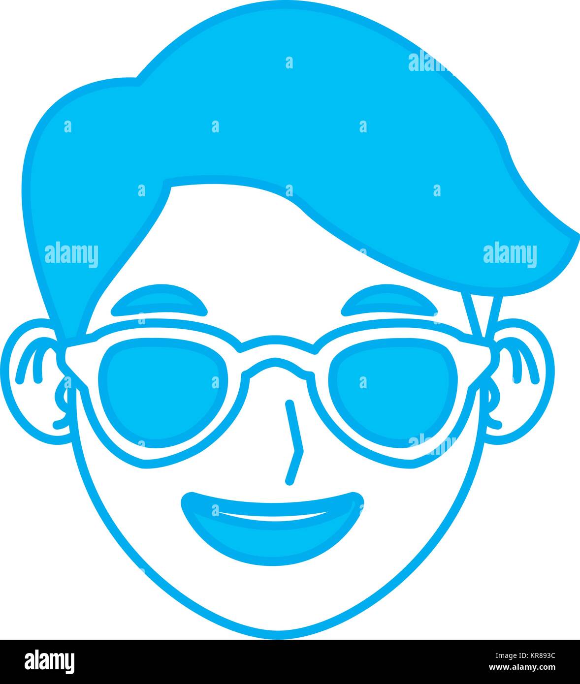 Man with sunglasses face icon vector illustration graphic design Stock ...