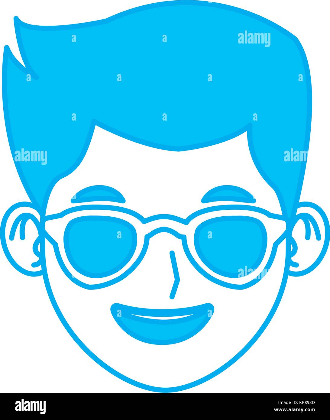 Man with sunglasses face icon vector illustration graphic design Stock ...