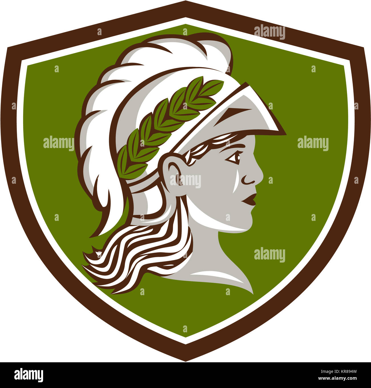 Head minerva roman goddess wisdom hi-res stock photography and images ...