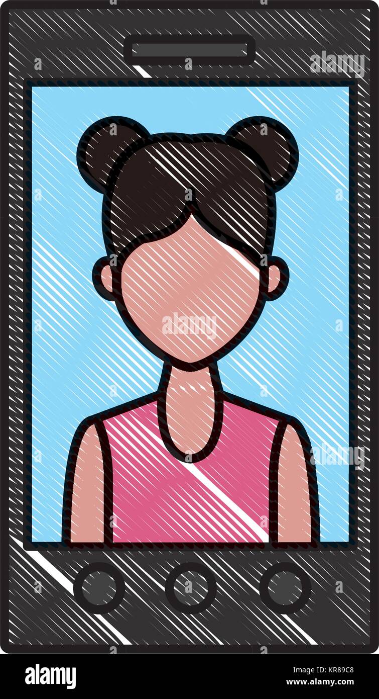 Smartphone video call technology icon vector illustration graphic ...