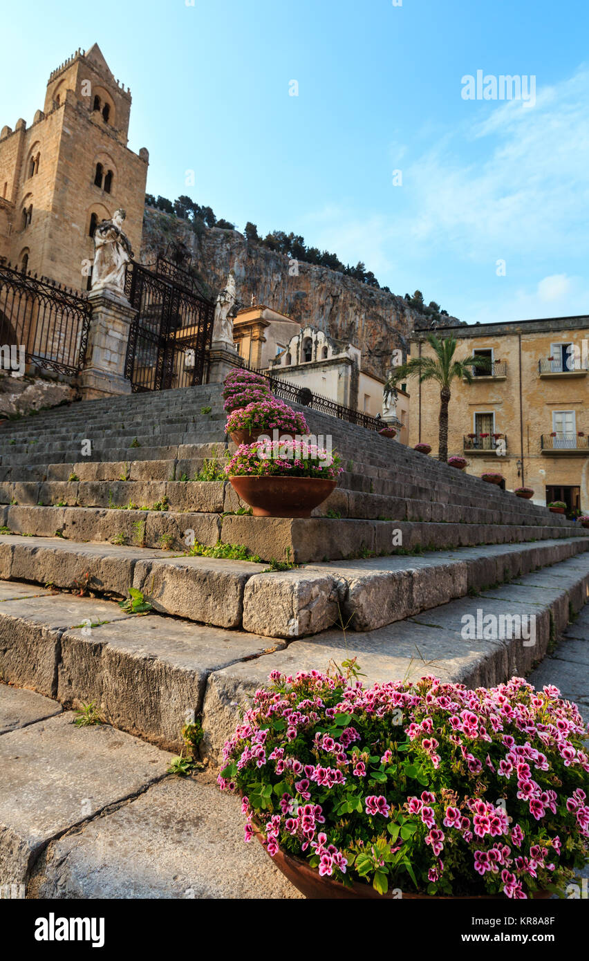 Cefalu old town view, Palermo region, Sicily, Italy Stock Photo - Alamy