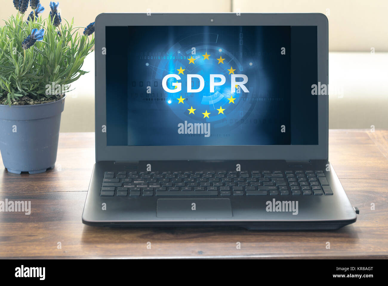 gdpr text on computer screen Stock Photo - Alamy
