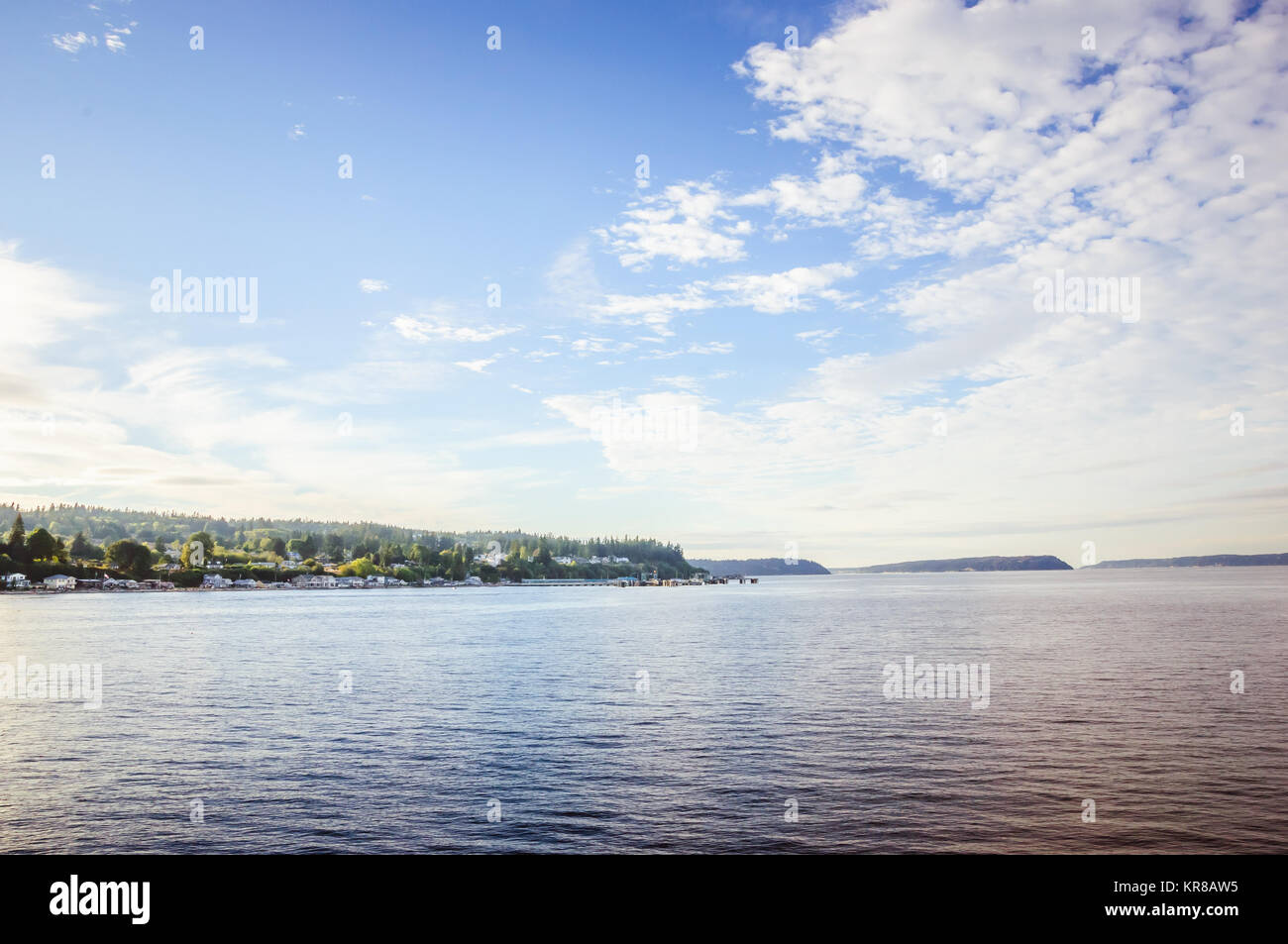 Spectacular sun raise in bay area around Seattle Stock Photo - Alamy