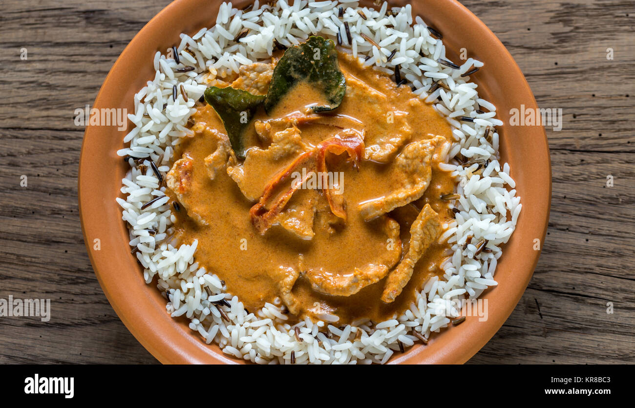 Thai panang pork curry Stock Photo - Alamy